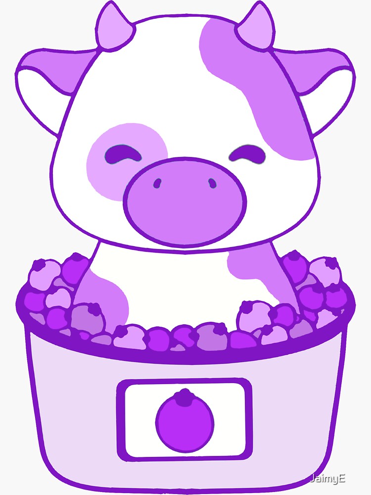 "Purple cow" Sticker for Sale by JaimyE | Redbubble