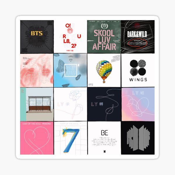 "BTS Album sticker" Sticker for Sale by plainlaige | Redbubble