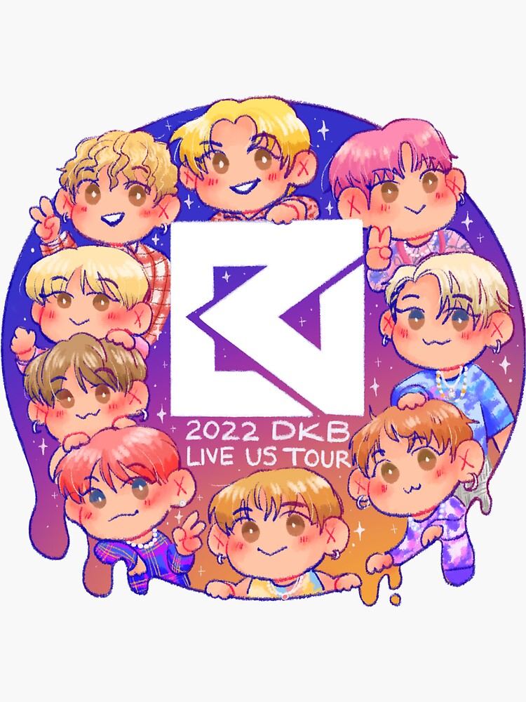"dkb tour" Sticker for Sale by froqpi | Redbubble