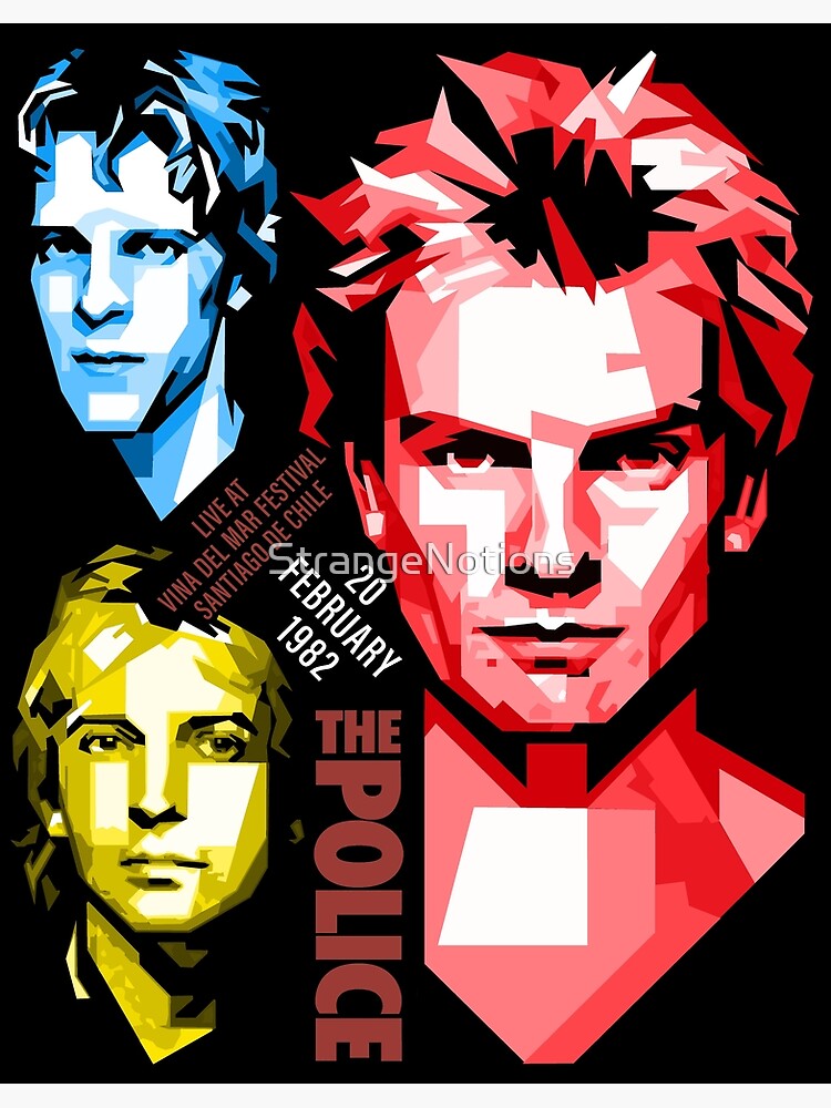 "The Police (Band) 1982 Chilean Poster in Synchronicity (1984) Colors ...