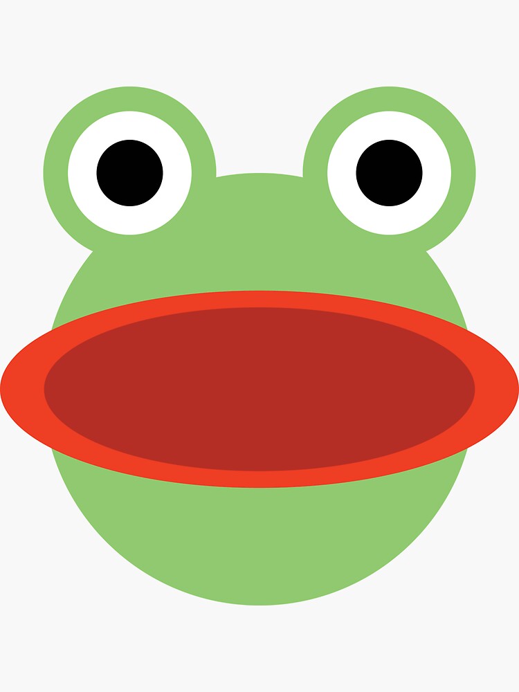 "Cute Surprised frog face" Sticker for Sale by Superhomies | Redbubble