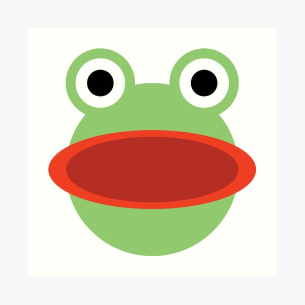 "Cute Surprised frog face" Art Print for Sale by Superhomies | Redbubble