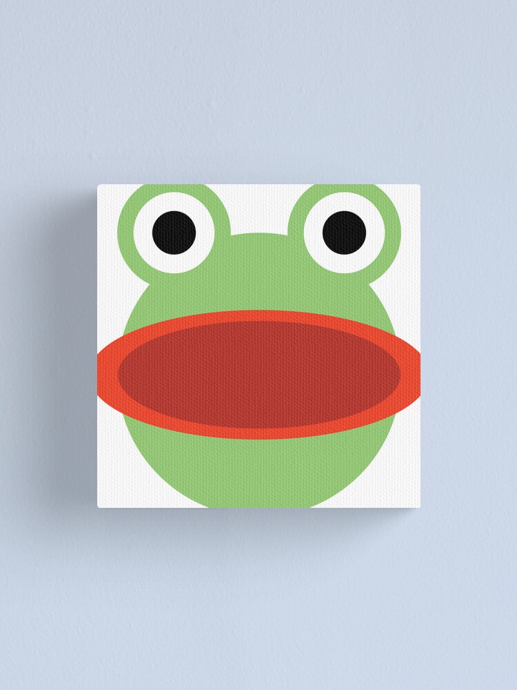 "Cute Surprised frog face" Canvas Print for Sale by Superhomies | Redbubble