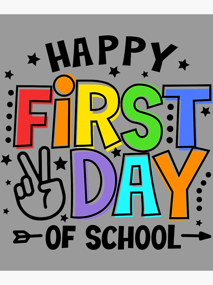 Póster «Feliz primer día de clases Regreso a la escuela Maestro ...