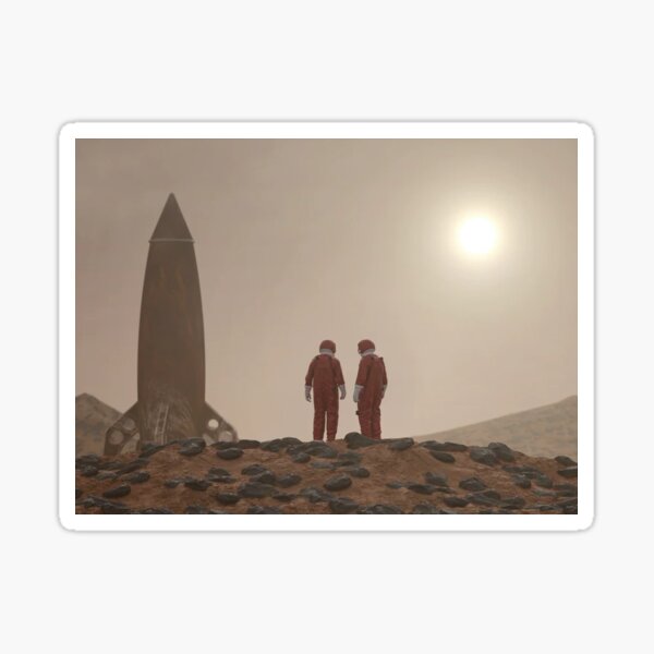 "Astronauts on Mars" Sticker for Sale by allstars007 | Redbubble