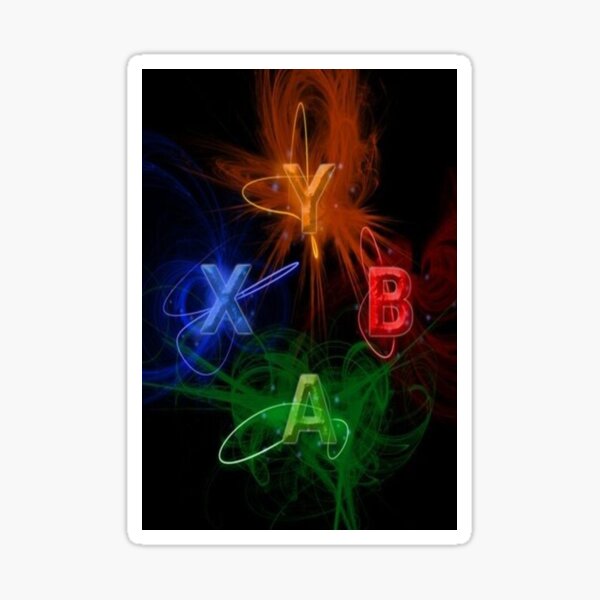 "xbox controller letters neon colors" Sticker for Sale by 1st-P-Player ...