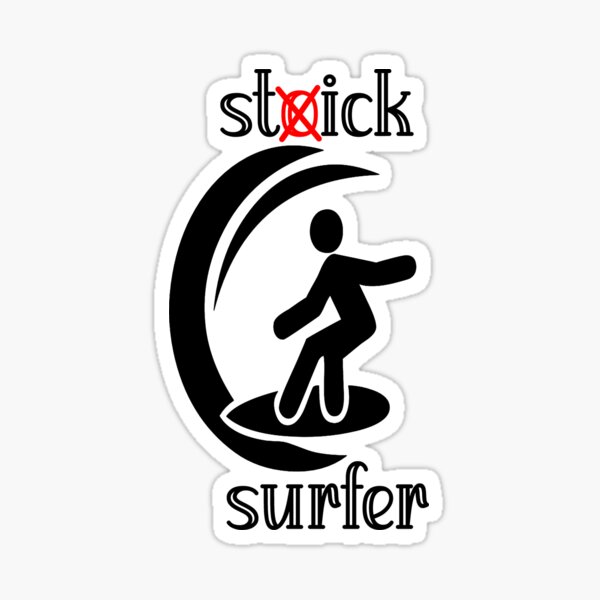 "Stick Surfer / Sport / Waves / Summer / Stickman" Sticker for Sale by ...