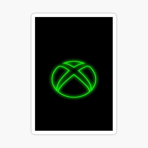 "neon green xbox logo gamer art" Sticker for Sale by 1st-P-Player ...