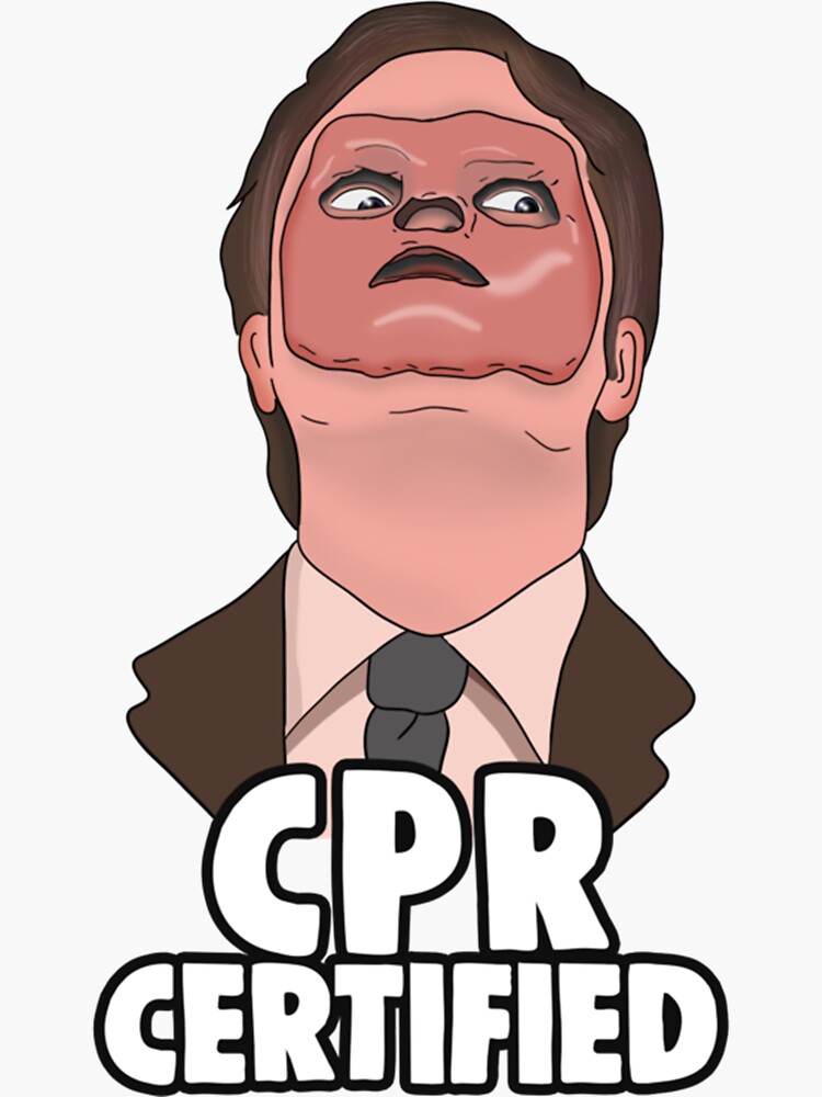 "The Office Memes Dwight CPR Certified" Sticker for Sale by maserjwmc ...