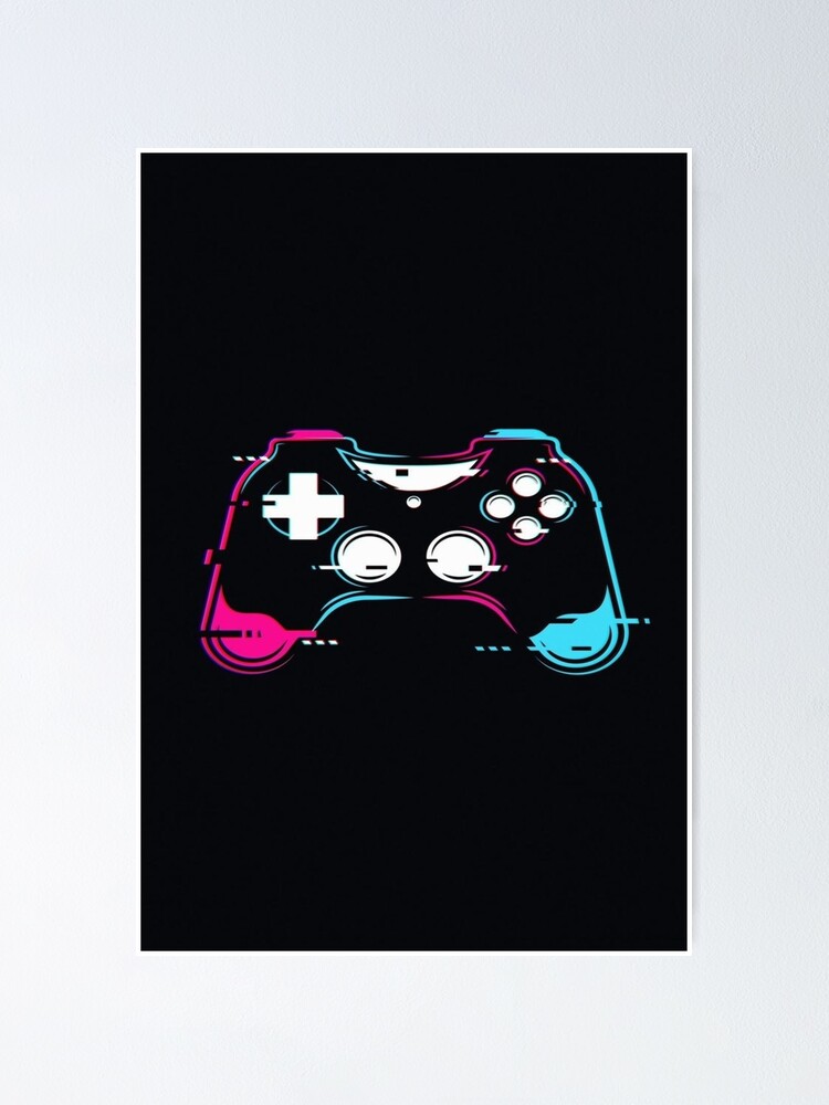 "neon colorful xbox controller gamer art" Poster for Sale by 1st-P ...