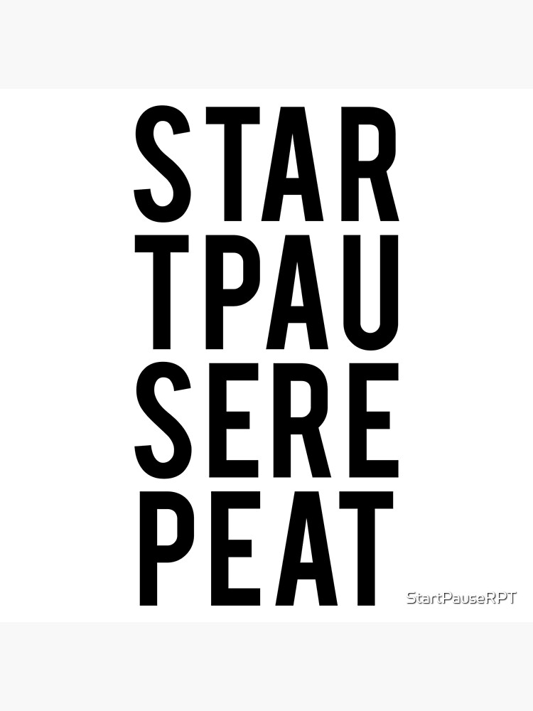 "SPR Text Logo" Art Print by StartPauseRPT | Redbubble