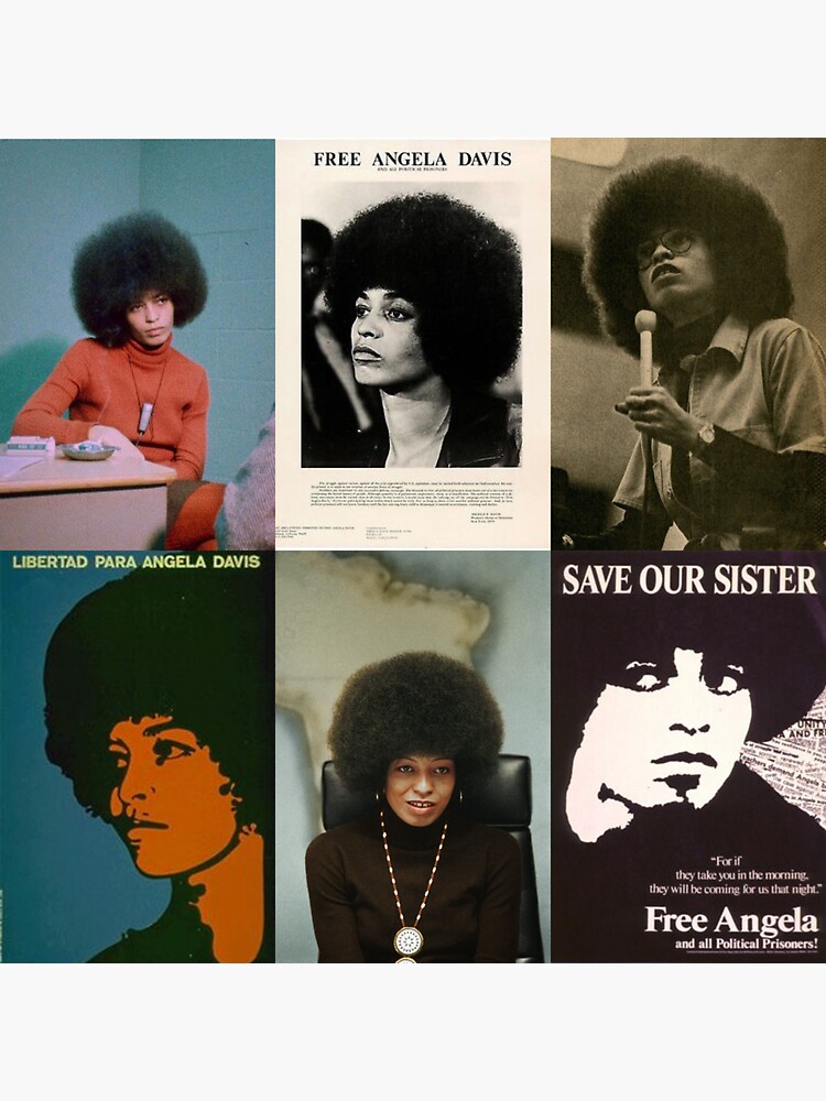 "Angela Davis Collage" Sticker for Sale by power2thepeople | Redbubble