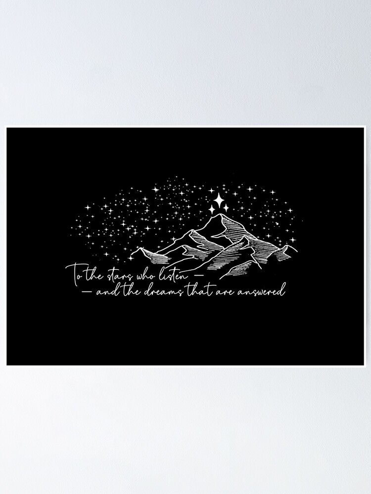 "ACOTAR to the stars quote white" Poster for Sale by baranskini | Redbubble
