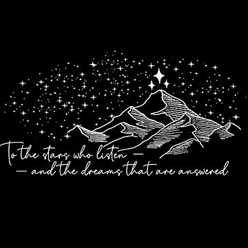 "ACOTAR to the stars quote white" Poster for Sale by baranskini | Redbubble