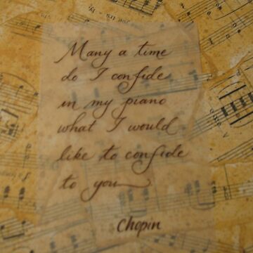 "Chopin quote calligraphy art" Journal for Sale by Melissa Renee ...