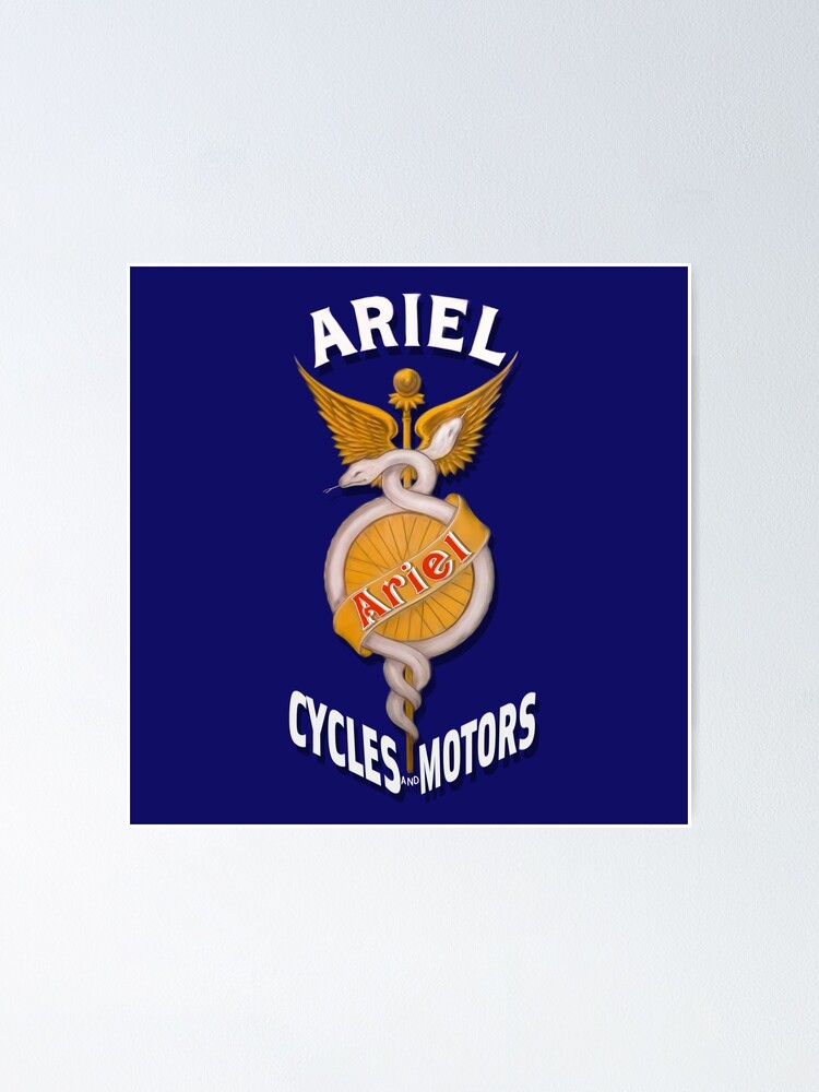 "Vintage Ariel Motorcycles sign recreated but MotorManiac" Poster by ...