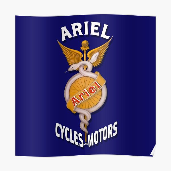 "Vintage Ariel Motorcycles sign recreated but MotorManiac" Poster by ...