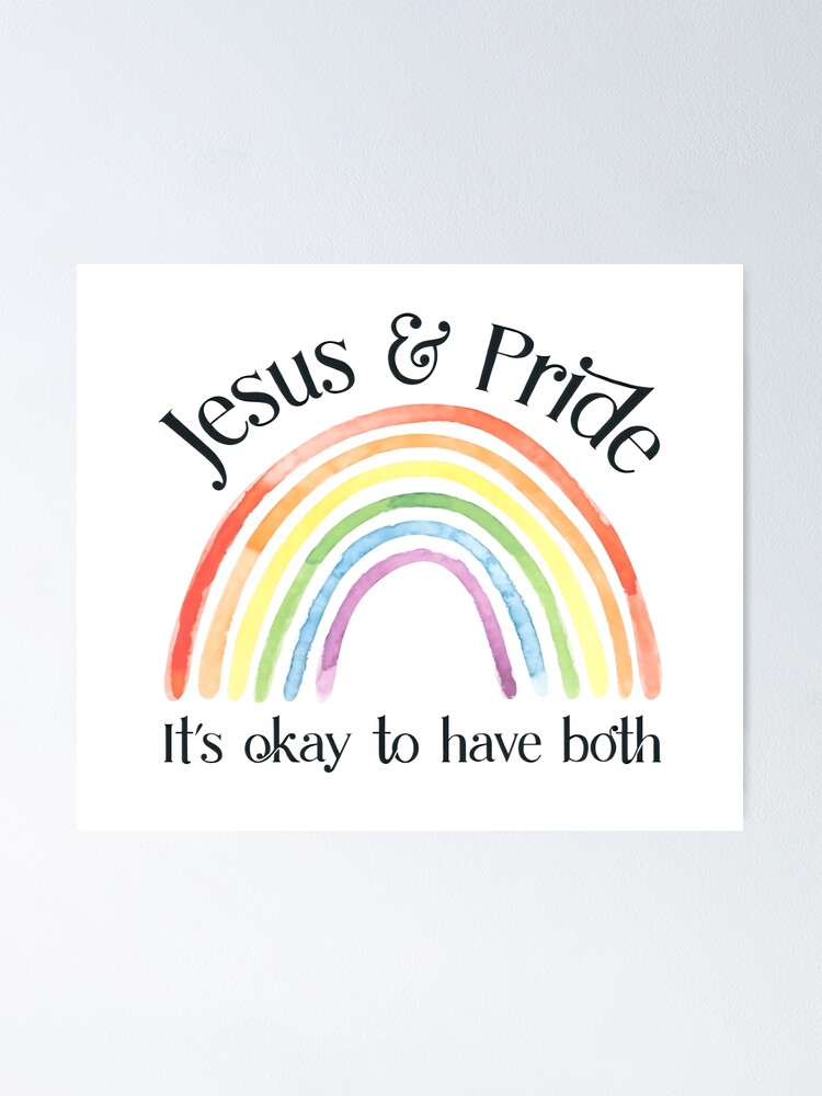 "LGBT jesus Pride" Poster for Sale by riamit | Redbubble