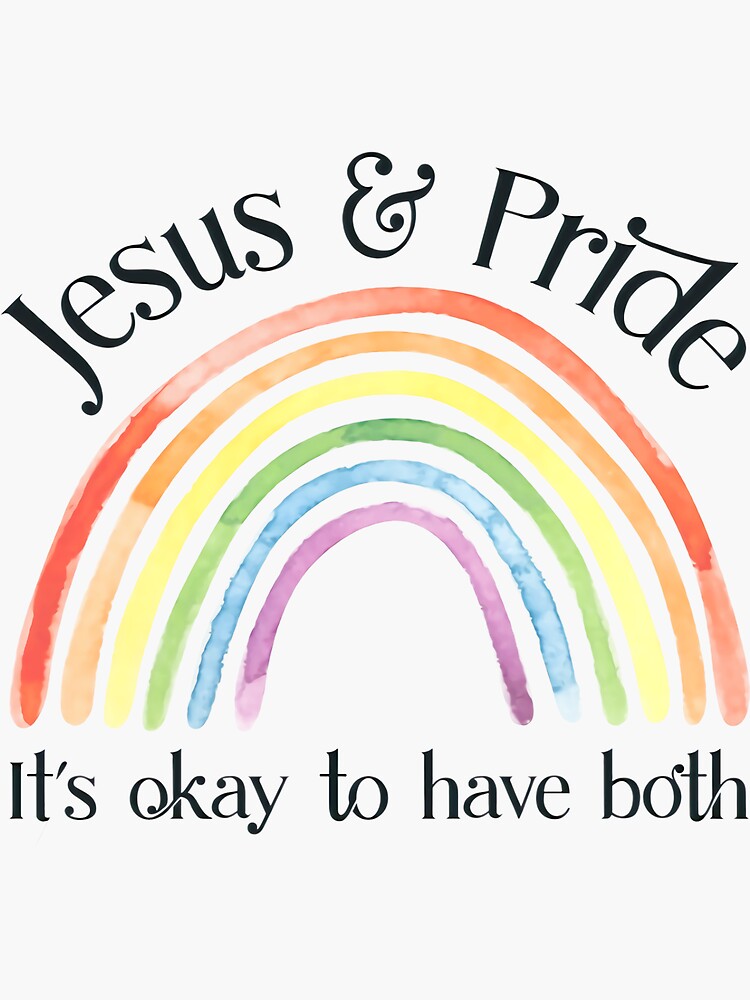 "LGBT jesus Pride" Sticker for Sale by riamit | Redbubble