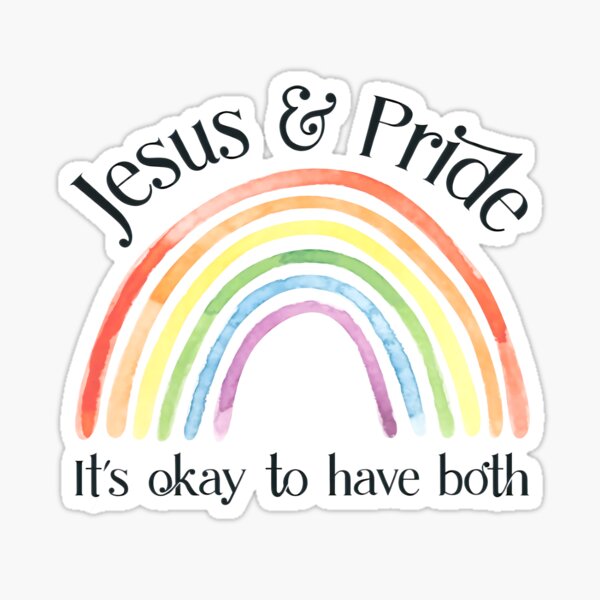 "LGBT jesus Pride" Sticker for Sale by riamit | Redbubble