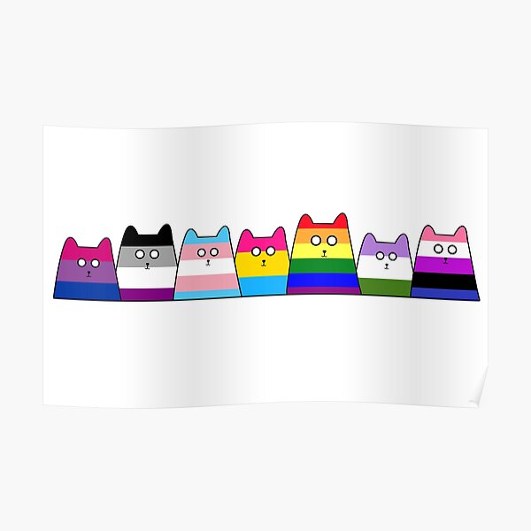 "LGBT cat, pride " Poster for Sale by Kavindo | Redbubble