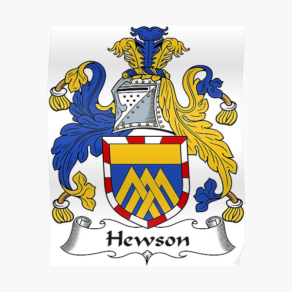 "Hewson" Poster for Sale by HaroldHeraldry | Redbubble