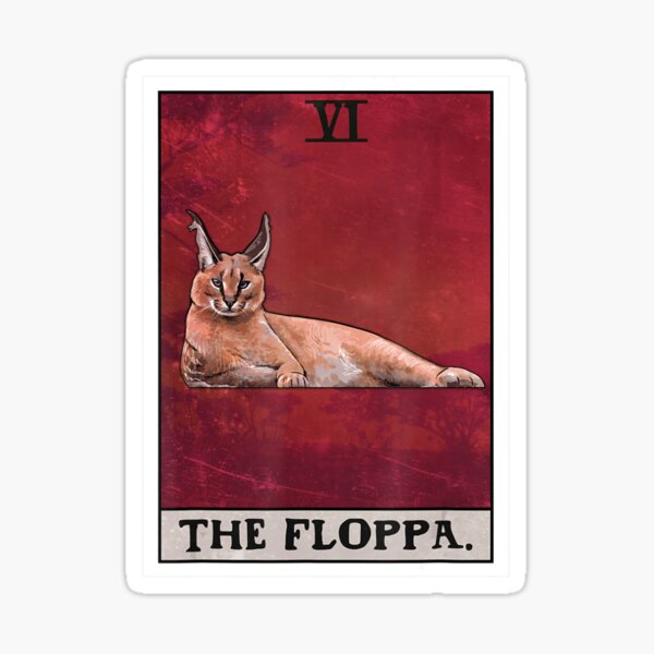 "The Floppa Caracal Cat Tarot Card" Sticker for Sale by ZinMio | Redbubble