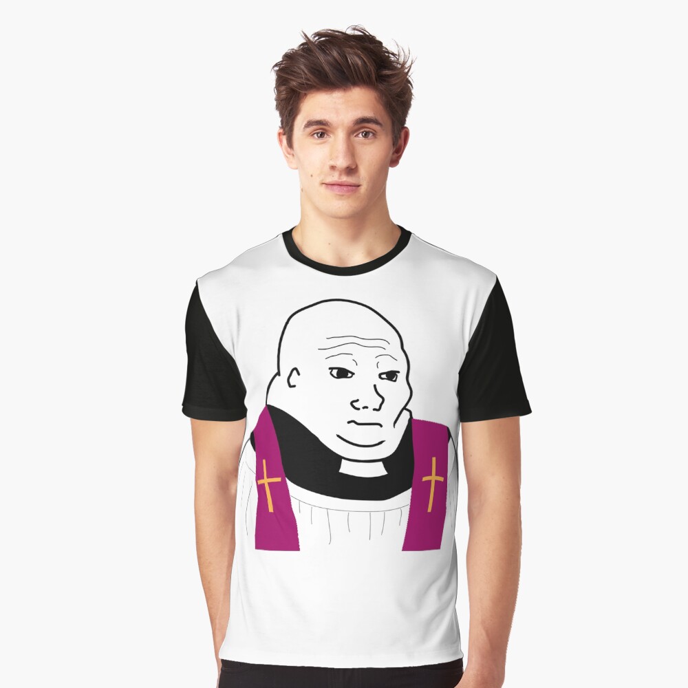 "Priest Wojak" Sticker for Sale by Verbital | Redbubble