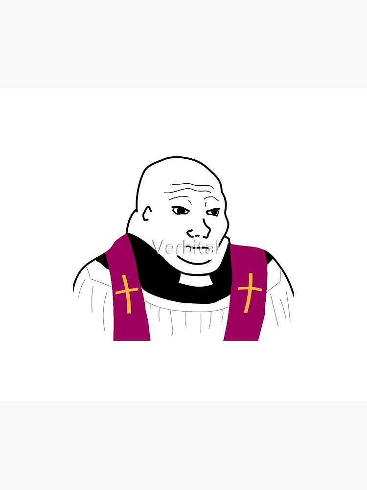 "Priest Wojak" Poster for Sale by Verbital | Redbubble