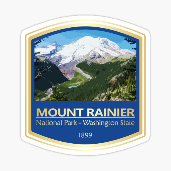 "Mount Rainier National Park (PF)" Sticker for Sale by curranmorgan ...
