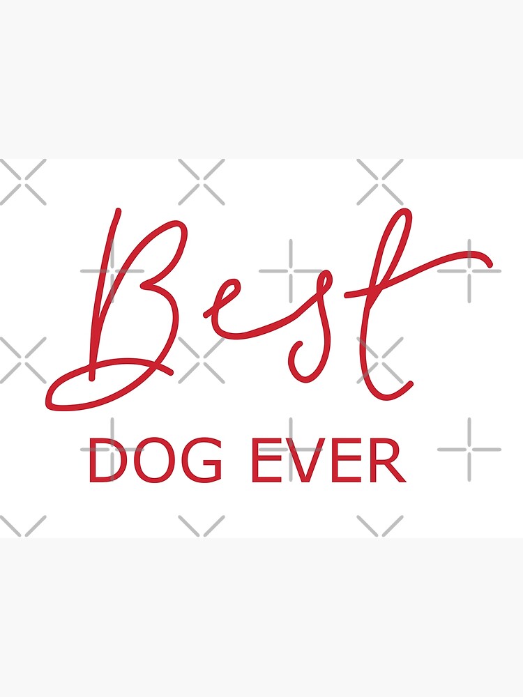 "Best Dog Ever in Red" Poster for Sale by KathrinLegg | Redbubble