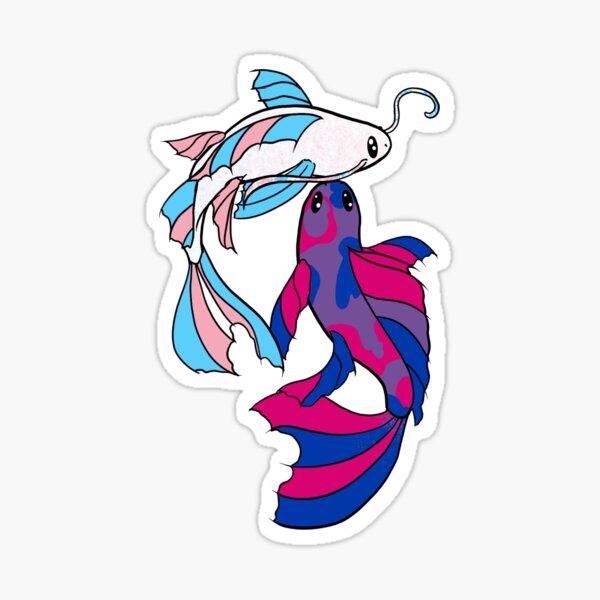 "Trans Bisexual koi" Sticker for Sale by Zendwir | Redbubble