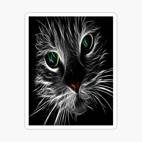 "Aggressive cat" Sticker for Sale by dosherwilles | Redbubble