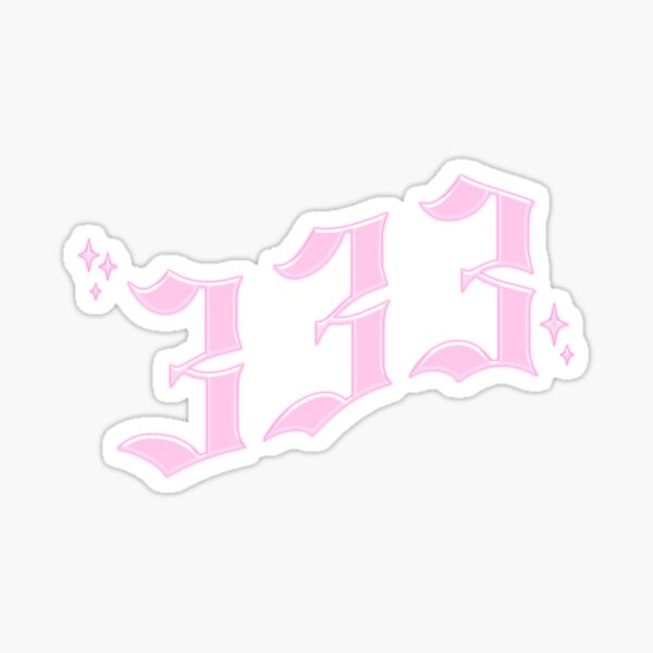 "glowy 333" Sticker for Sale by kellsstore | Redbubble