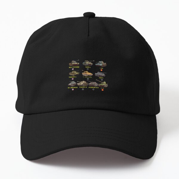 "Top Ten Best Ww2 Tanks M4 Sherman Panzer Iv Tiger Ii T-34" Cap for ...