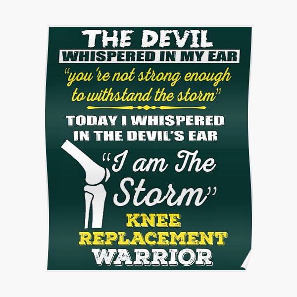 "Total Knee Replacement Recovery Kit New Joint Surgery" Poster for Sale ...