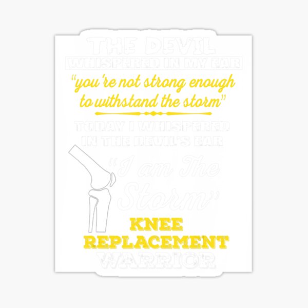 "Total Knee Replacement Recovery Kit New Joint Surgery" Sticker for ...