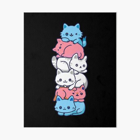 "Transgender Pride Cat Lgbt Trans Flag Cute Cats Pile" Art Board Print ...
