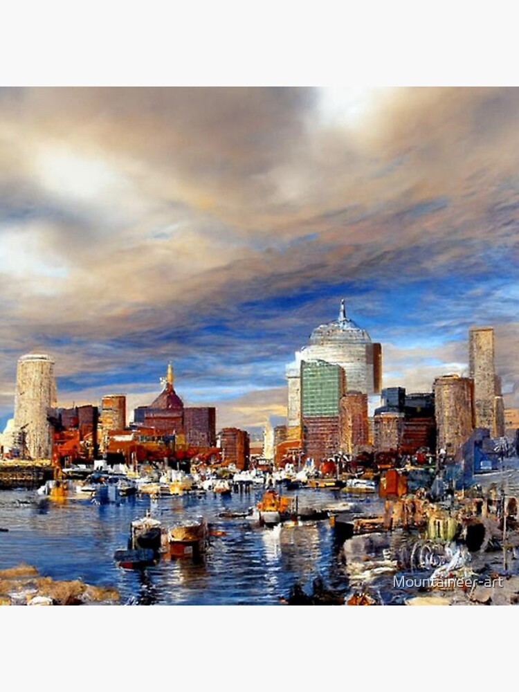 Impression photo « Boston Harbor Massachusetts Peinture de précision ...