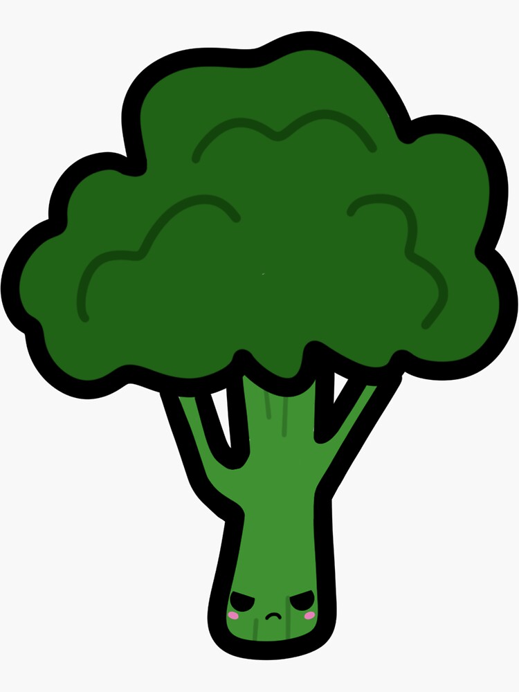 "Cute Broccoli " Sticker for Sale by crypt1cAmoeba | Redbubble