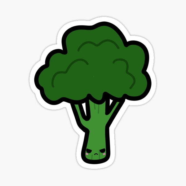 "Cute Broccoli " Sticker for Sale by crypt1cAmoeba | Redbubble