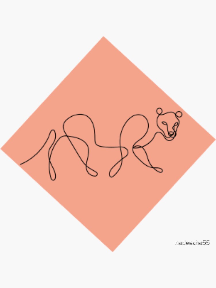 "tiger - line art" Sticker for Sale by nadeesha55 | Redbubble