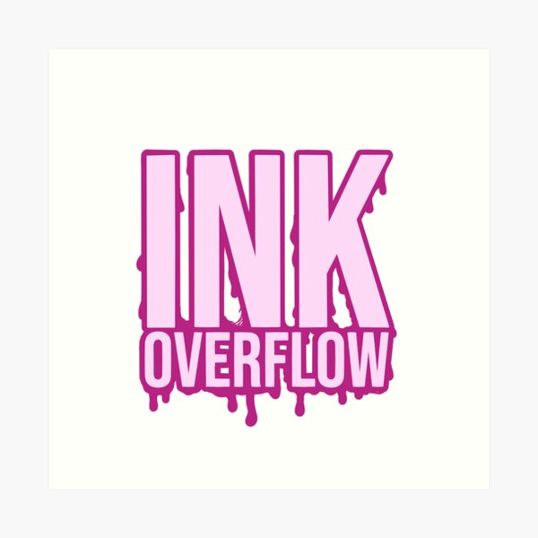 "Ink Overflow Logo" Art Print for Sale by InkOverflow | Redbubble
