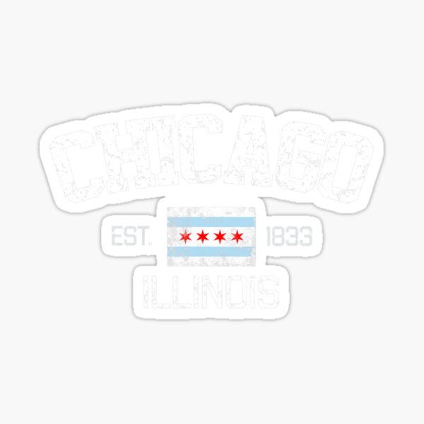 "Vintage Chicago Illinois Est. 1833" Sticker for Sale by TokudaMori ...