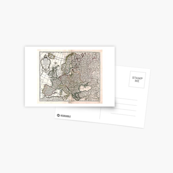 "Carte d'Europe (Map of Europe) 1769" Postcard for Sale by allhistory ...