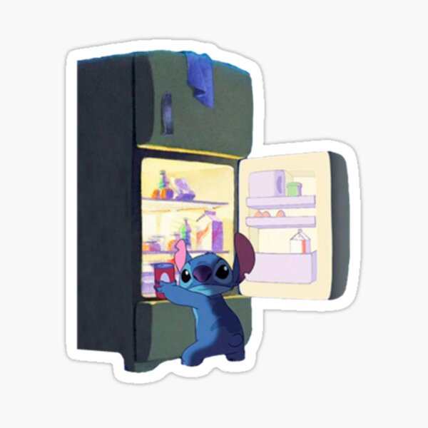 "Stitch Refrigerator" Sticker for Sale by mazyuykunk | Redbubble