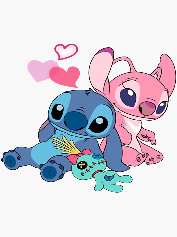 "Lilo and Stitch heart couple" Sticker for Sale by kloseeqcurr | Redbubble