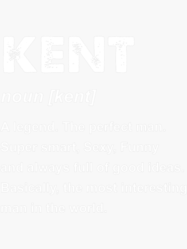 "Kent Name" Sticker for Sale by rolzata | Redbubble