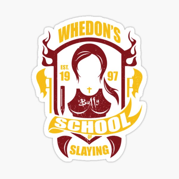 "School of Slaying" Sticker for Sale by rudentwbut | Redbubble