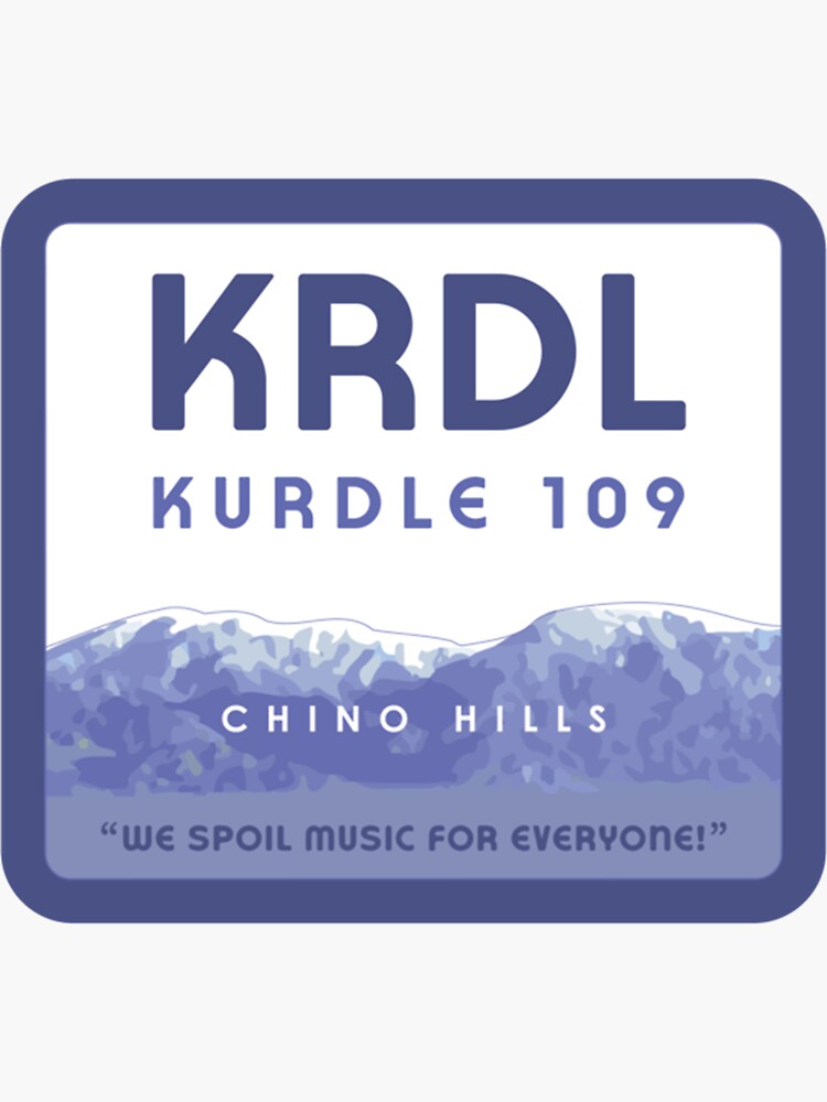 Pegatina «Logotipo de la estación de radio KRDL Kurdle 109 Chino Hills ...